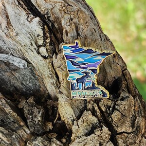 MN State Gold Moose Enamel Pin - Etsy