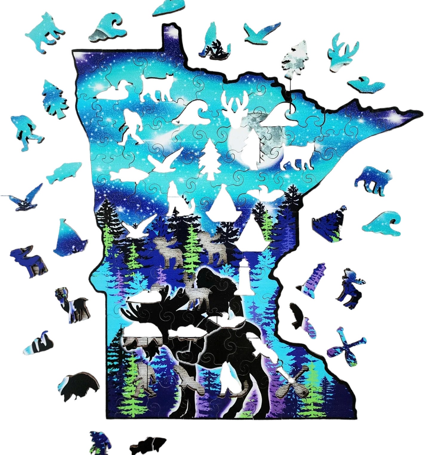 MN state wooden puzzle — Art Factory LLC