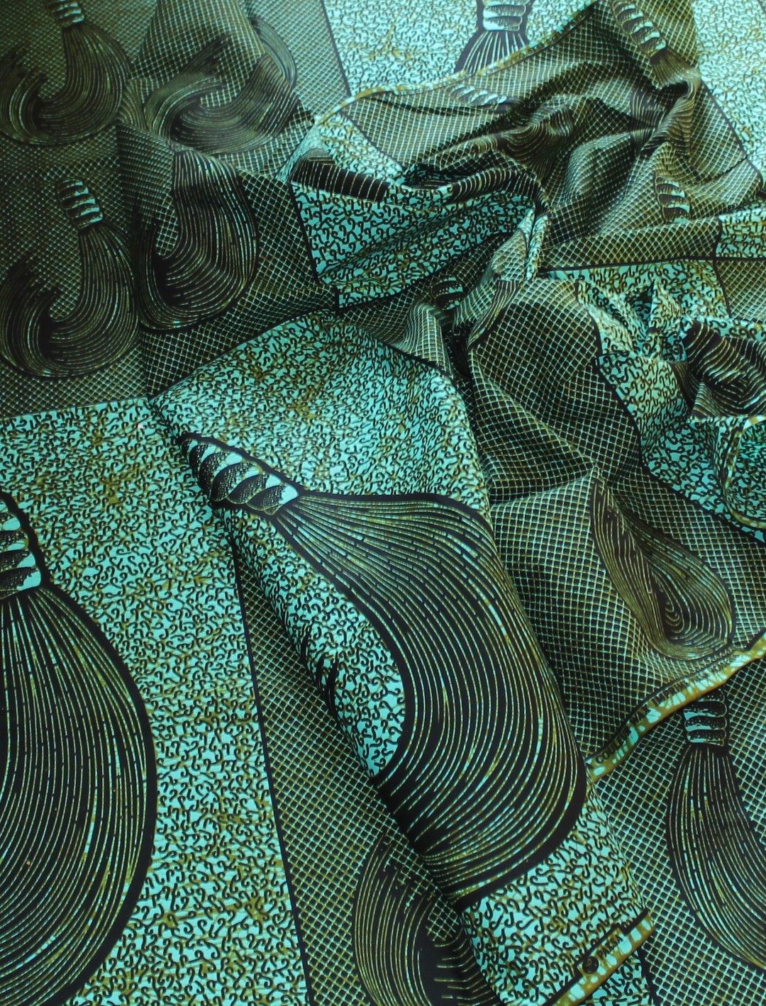 African Fabric Wax Emerald Green, Masks - Etsy