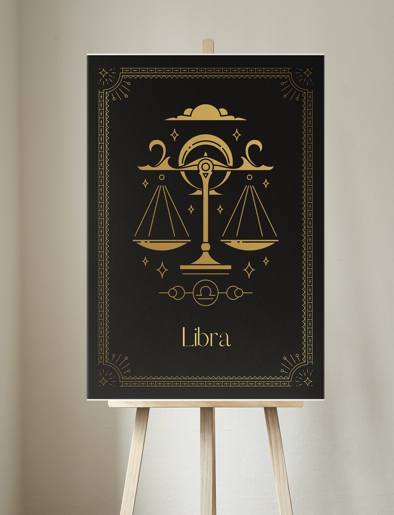 Waage - Libra - Zodiac Sign - Sternzeichen - Printable Poster - Etsy