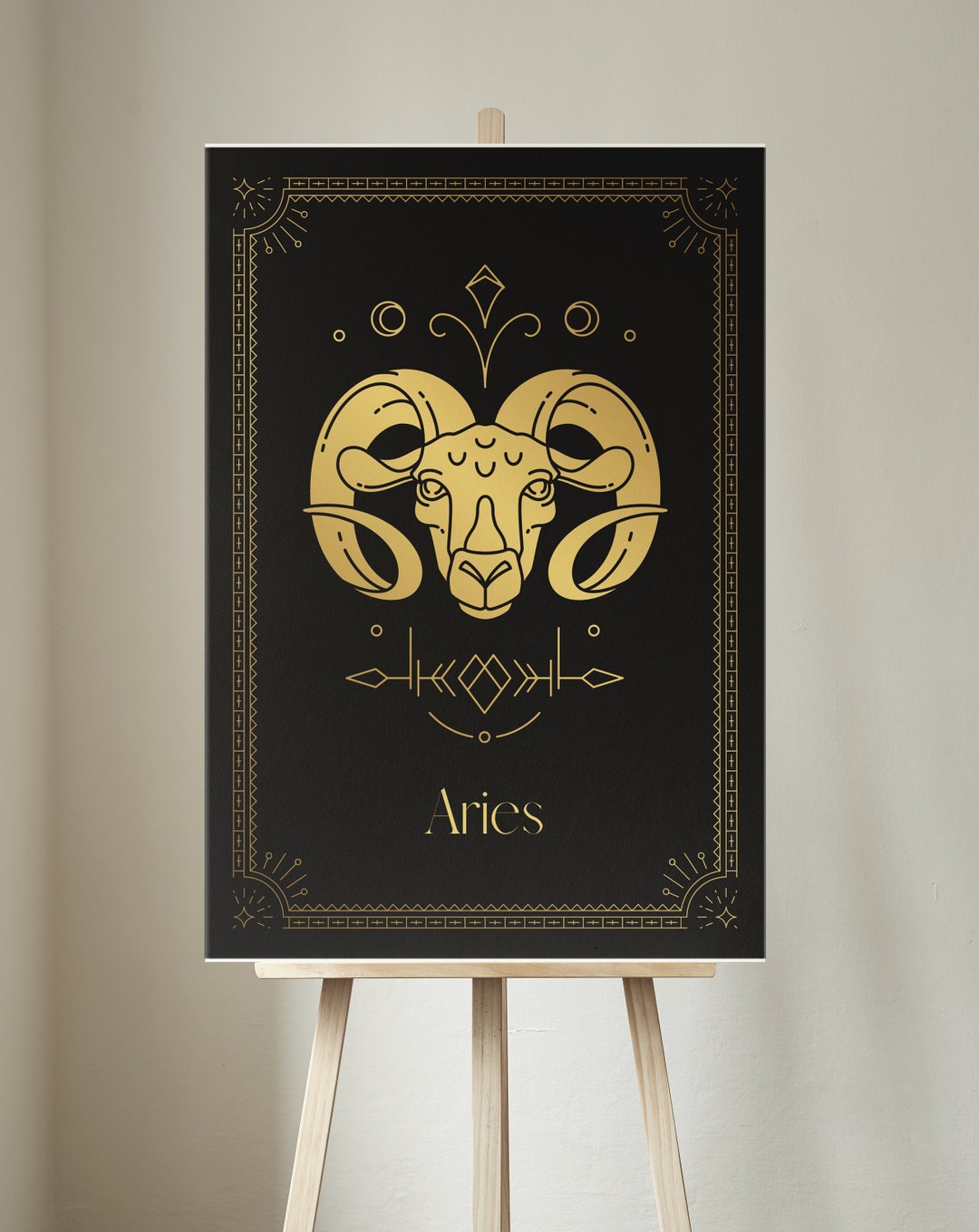 Widder - Aries - Sternzeichen Printable Poster - Zodiac Sign - Etsy