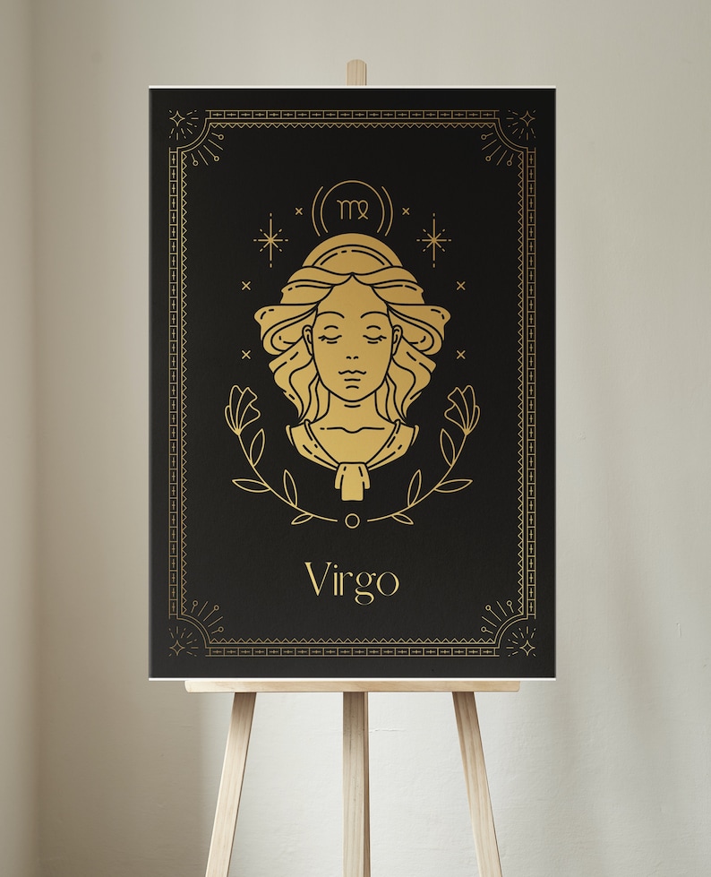 Jungfrau - Virgo - Sternzeichen Poster DIY Print at Home - Etsy