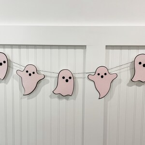 Modern Pastel Halloween Pink Ghost Banner Boo Banner A - Etsy