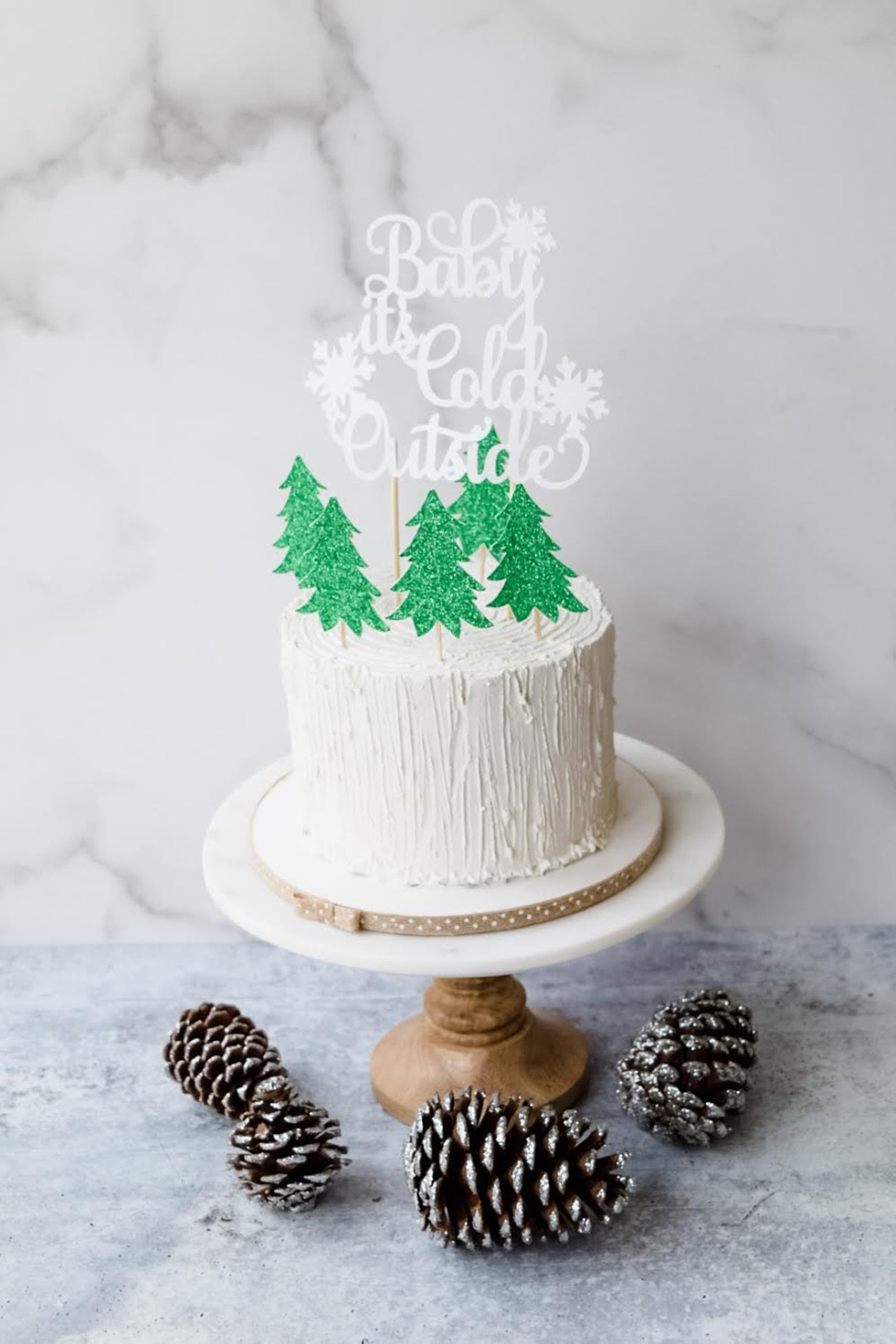 Christmas Tree Cupcake Toppers Christmas Party Supplies | Etsy