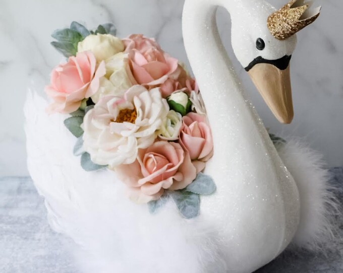 Swan Soiree Centerpiece, Swan Lake Decor, Swan Centerpiece, Swan Shower ...