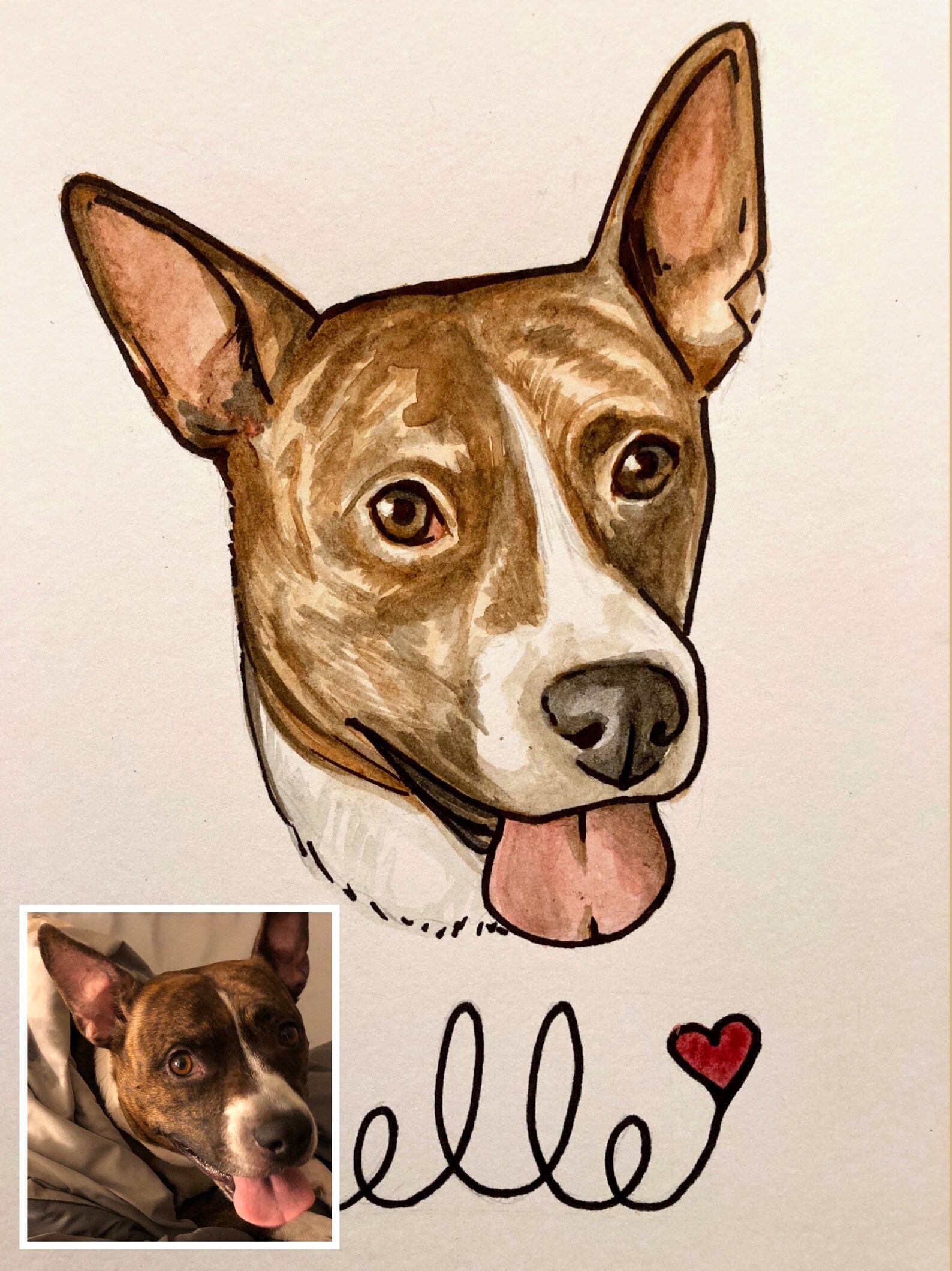 Simple Custom Watercolor Pet Portrait - Etsy