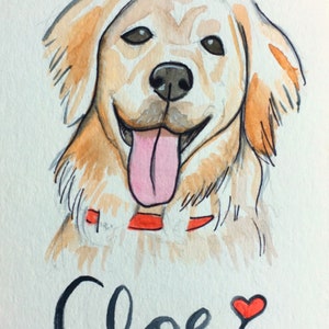 Simple Custom Watercolor Pet Portrait - Etsy