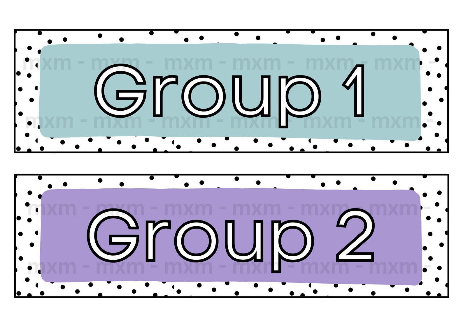 School Group Labels Drawer Prints Polka Dot Form Tutor Class UK ...