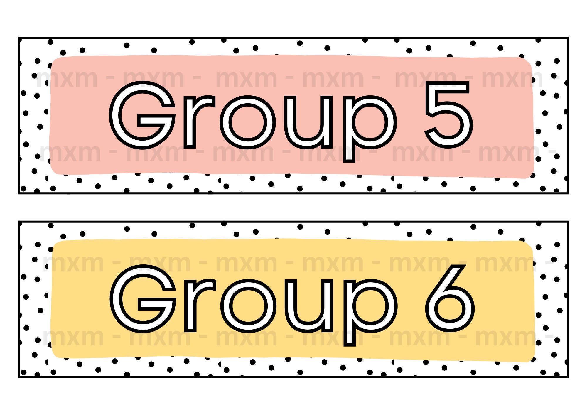 School Group Labels Drawer Prints Polka Dot Form Tutor Class UK ...