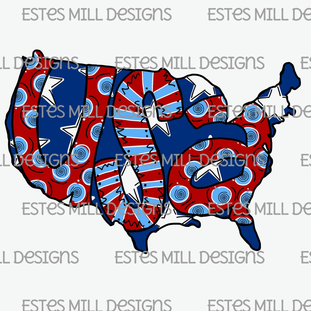Sublimation Design Hand Drawn PNG Digital Download Digital Art America ...