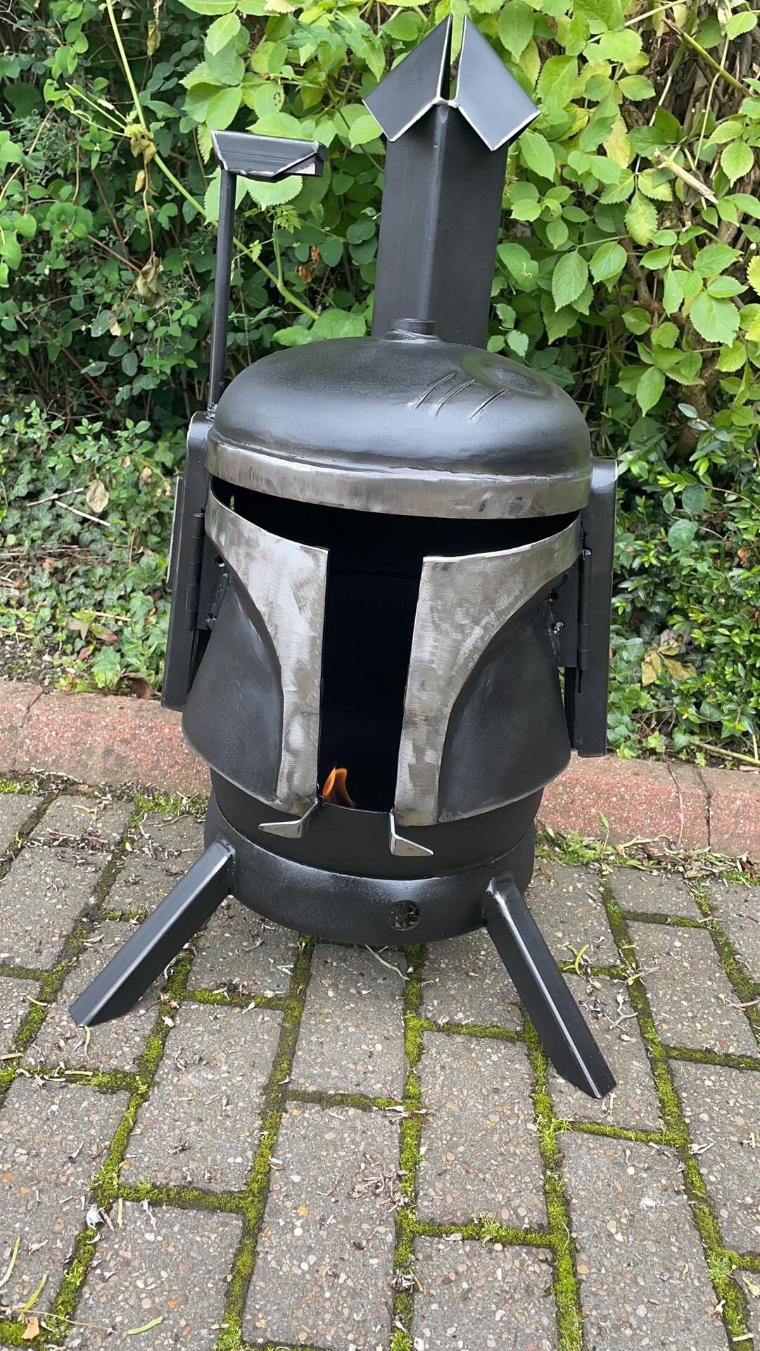 Boba Fett Wood Burner - Steel Sculpture - Boba Fett Fire Pit - Metal ...
