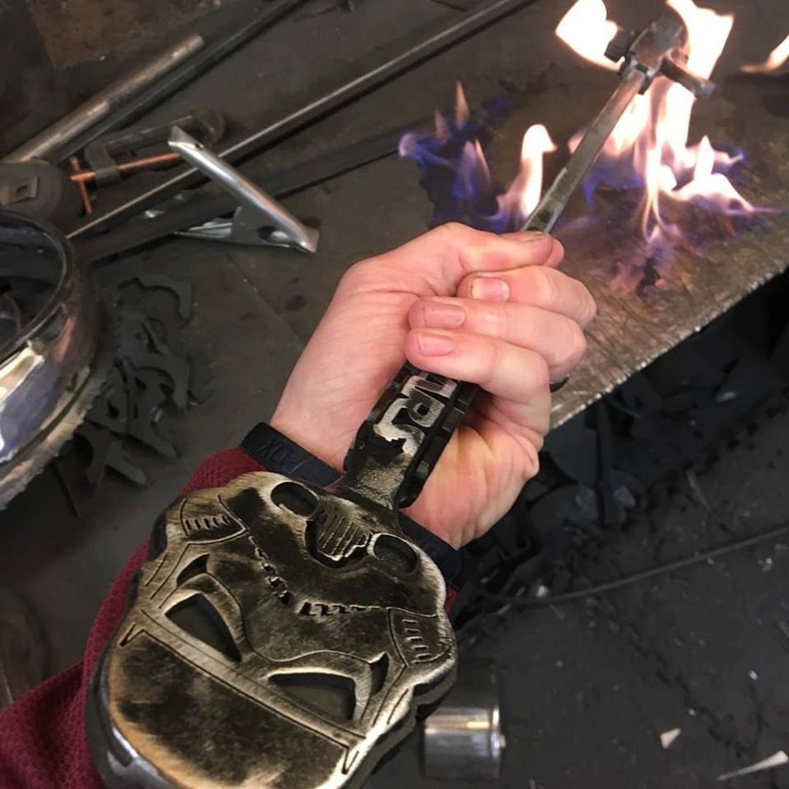 Storm Trooper Fire Stoker - Steel Art - Themed Fire Stoker - Custom ...