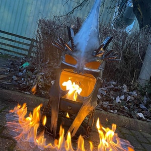 The Witch King Fire Pit - Steel Sculpture - Witch King Wood Burner ...