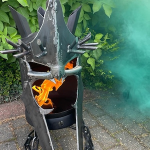 The Witch King Fire Pit - Steel Sculpture - Witch King Wood Burner ...