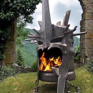 The Witch King Fire Pit - Steel Sculpture - Witch King Wood Burner ...