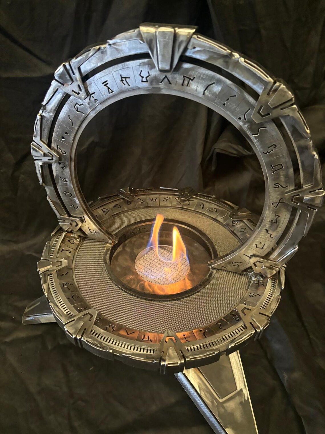 The Stargate Steel Sculpture - Stargate Bio Ethanol Tabletop Burner ...