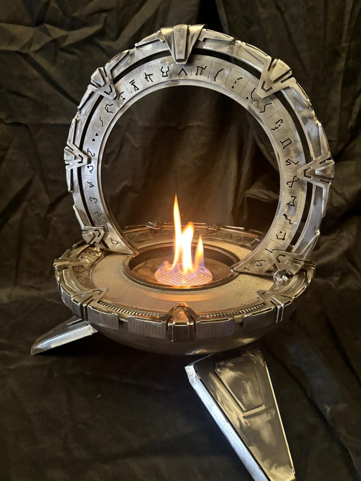 The Stargate Steel Sculpture - Stargate Bio Ethanol Tabletop Burner ...