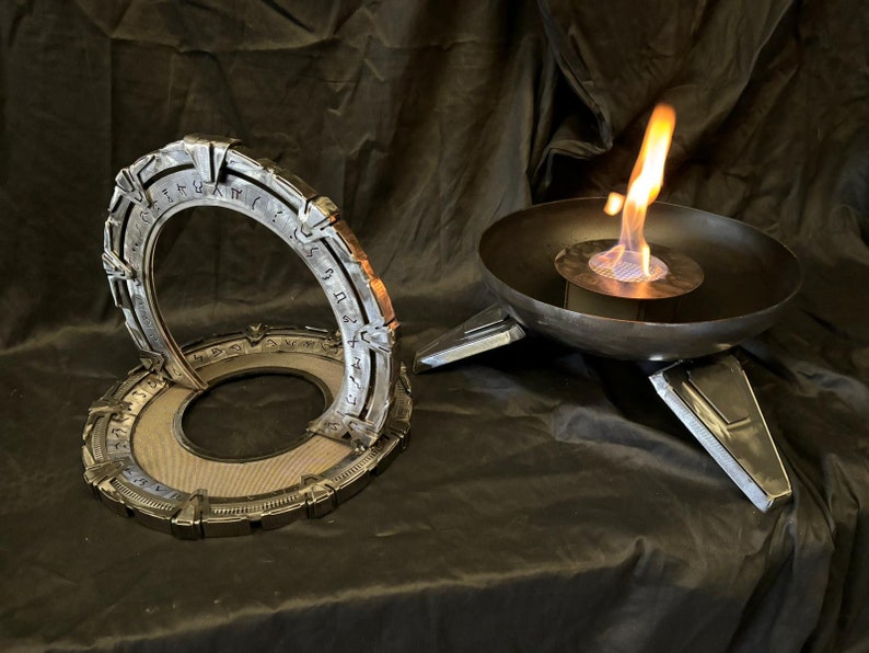 The Stargate Steel Sculpture - Stargate Bio Ethanol Tabletop Burner ...