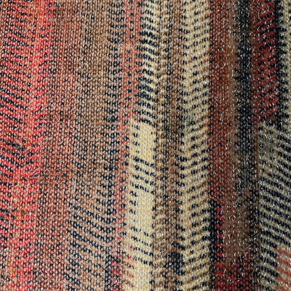 Rust Metallic Knit Fabric - Etsy