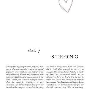 She is Strong Digital Download Wall Poem Print - Etsy