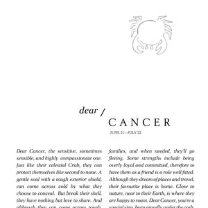 Cancer Star Sign Zodiac Digital Download Wall Print - Etsy