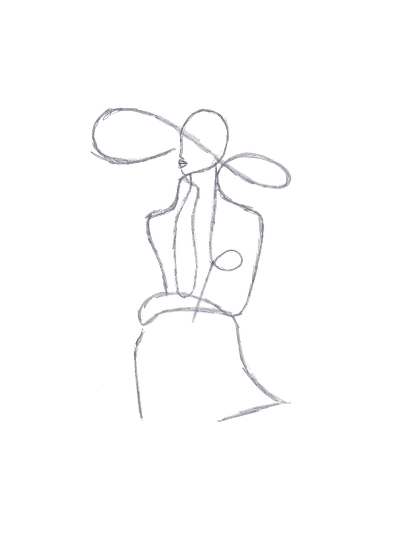 Fashion Illustration Line Drawing Wall Print Fashion Gift - Etsy UK