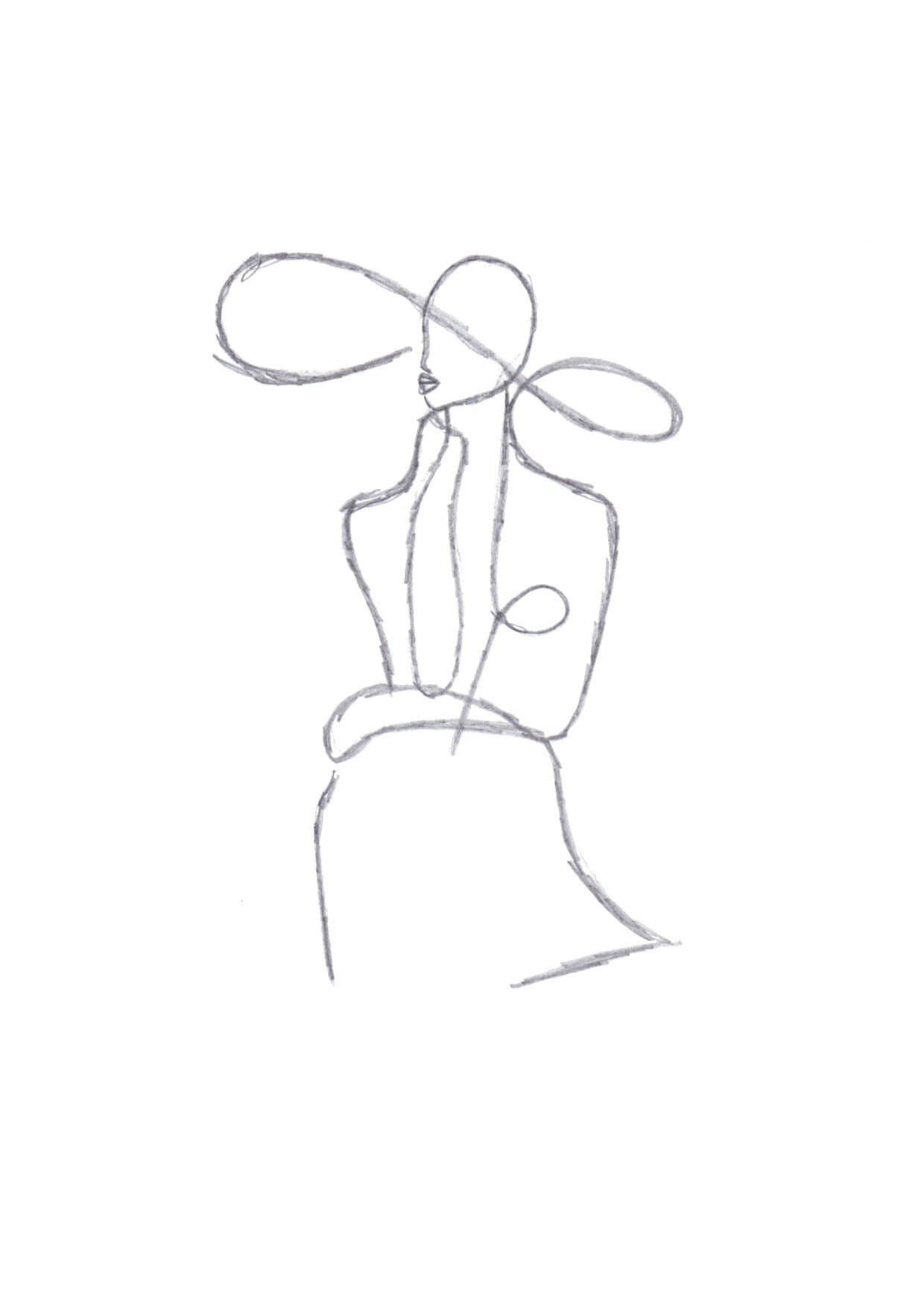 Fashion Illustration Line Drawing Wall Print Fashion Gift | Etsy