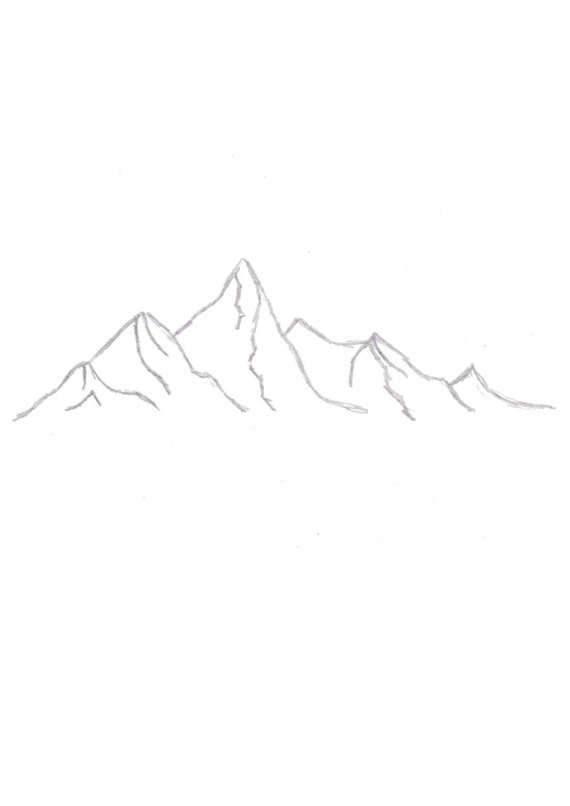 Simple Mountain Range Drawing