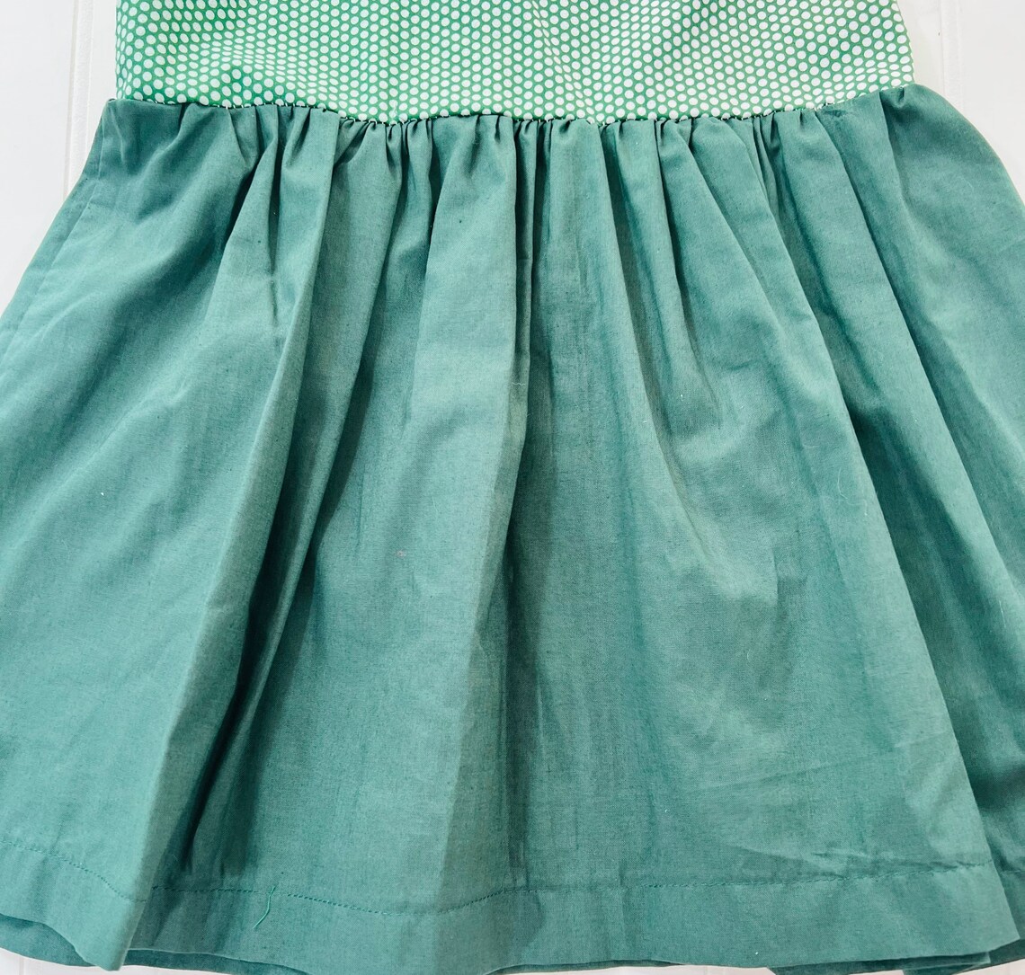 Toddler Girl Green Pinafore Dressbaby Girl One of a Kind - Etsy