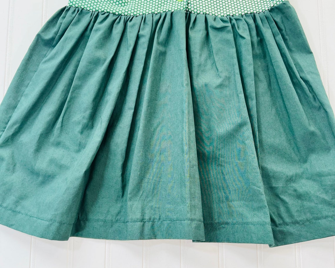 Toddler Girl Green Pinafore Dressbaby Girl One of a Kind - Etsy