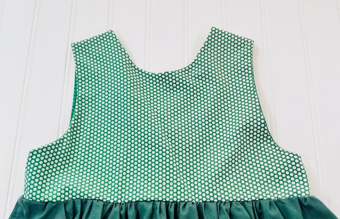 Toddler Girl Green Pinafore Dressbaby Girl One of a Kind - Etsy