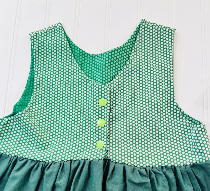Toddler Girl Green Pinafore Dressbaby Girl One of a Kind - Etsy