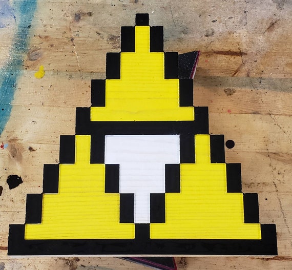 Triforce Pixel Art Wall Art | Etsy