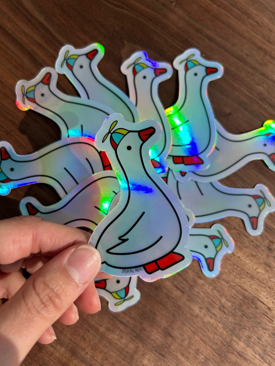 Silly Goose Sticker Holographic Vinyl Weatherproof - Etsy