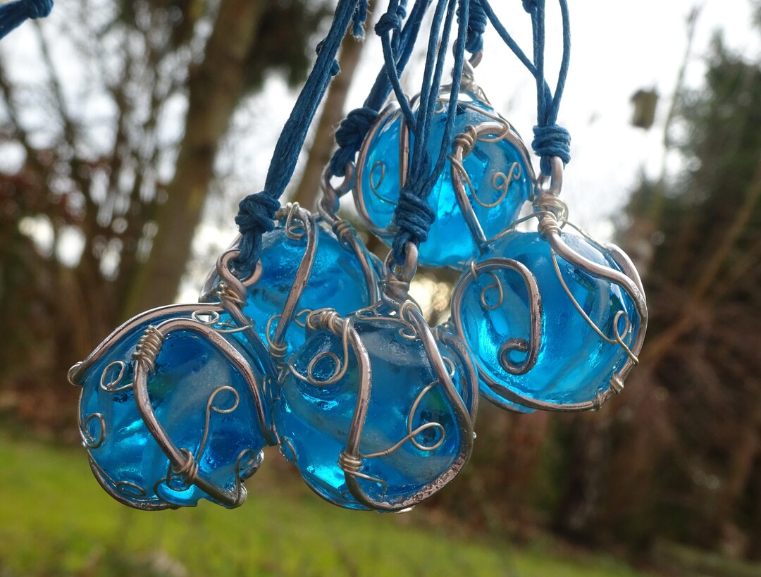 Noctilucent Cosplay Jewelry arcane Magic Glass Ball Blue Turquoise ...