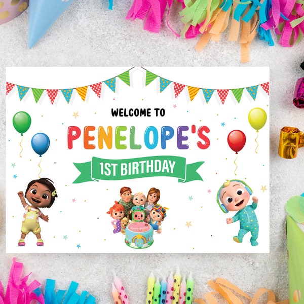 Cocomelon First Birthday Sign - Etsy