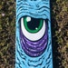 Funky Face Eyeball Hand Painted Skateboard Portrait Handmade Acrylic ...