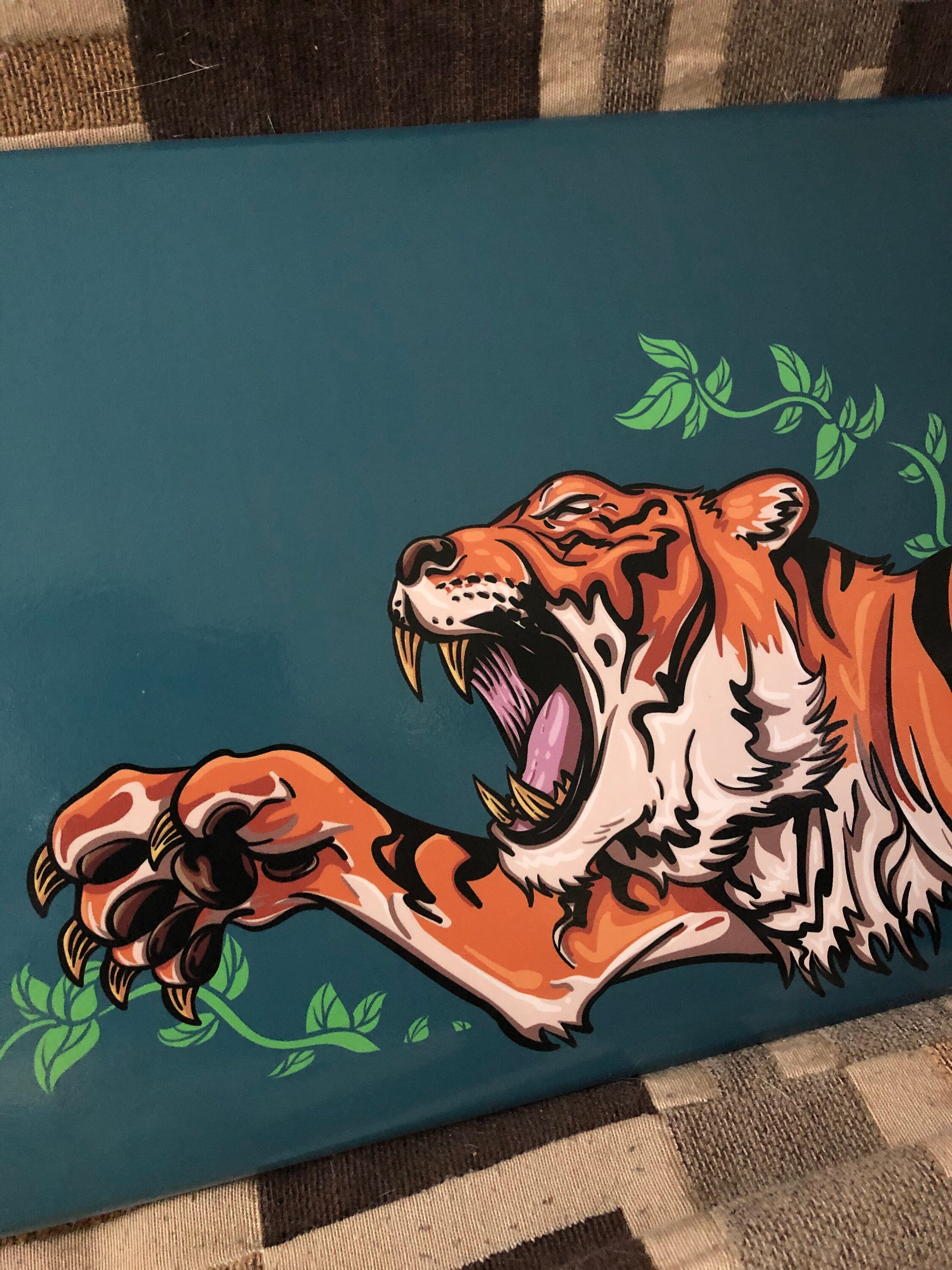 Original Vinyl Wrapped 3M Skateboard Tiger Animal Handmade Digital ...