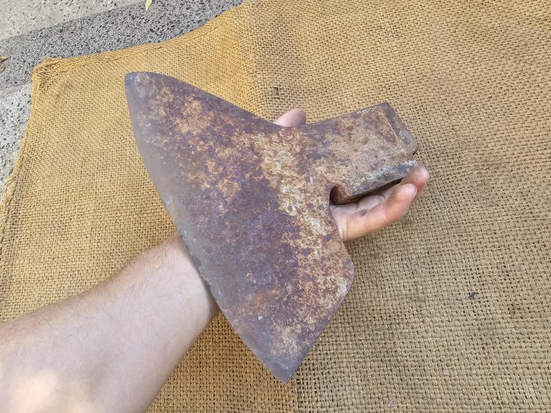 Antique Hand Forged German Side Axe Board Goosewing Carpenter's Hewing ...
