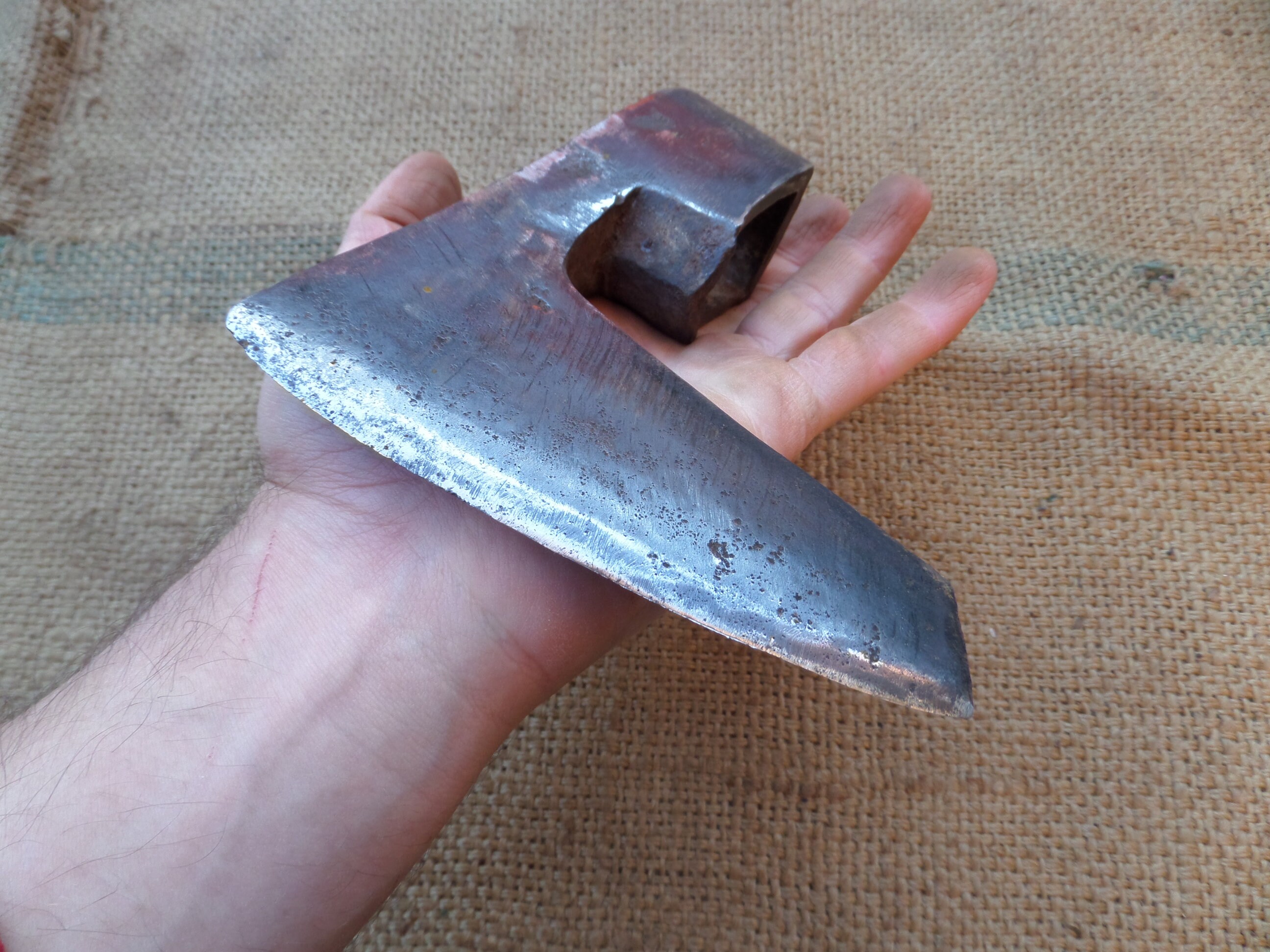 Antique Hand Forged Bearded Axe Head Vintage Hatchet Felling Splitting ...
