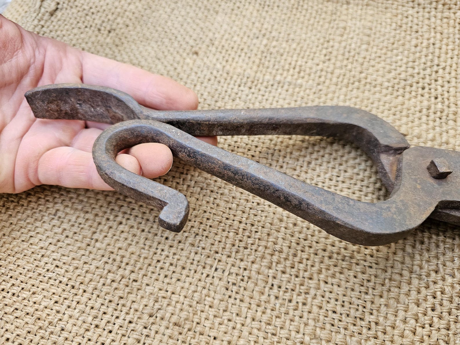 Rare Antique Blacksmith Hand Forged Tin Scissors Tinsmith Shears ...