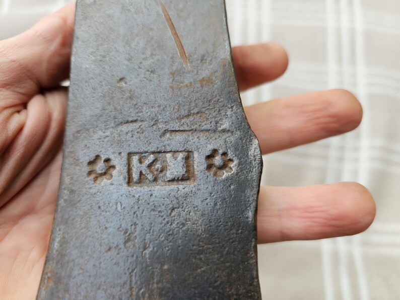 Antique Austrian Axe Head Vintage Viking Hatchet Blacksmith Hand Forged ...