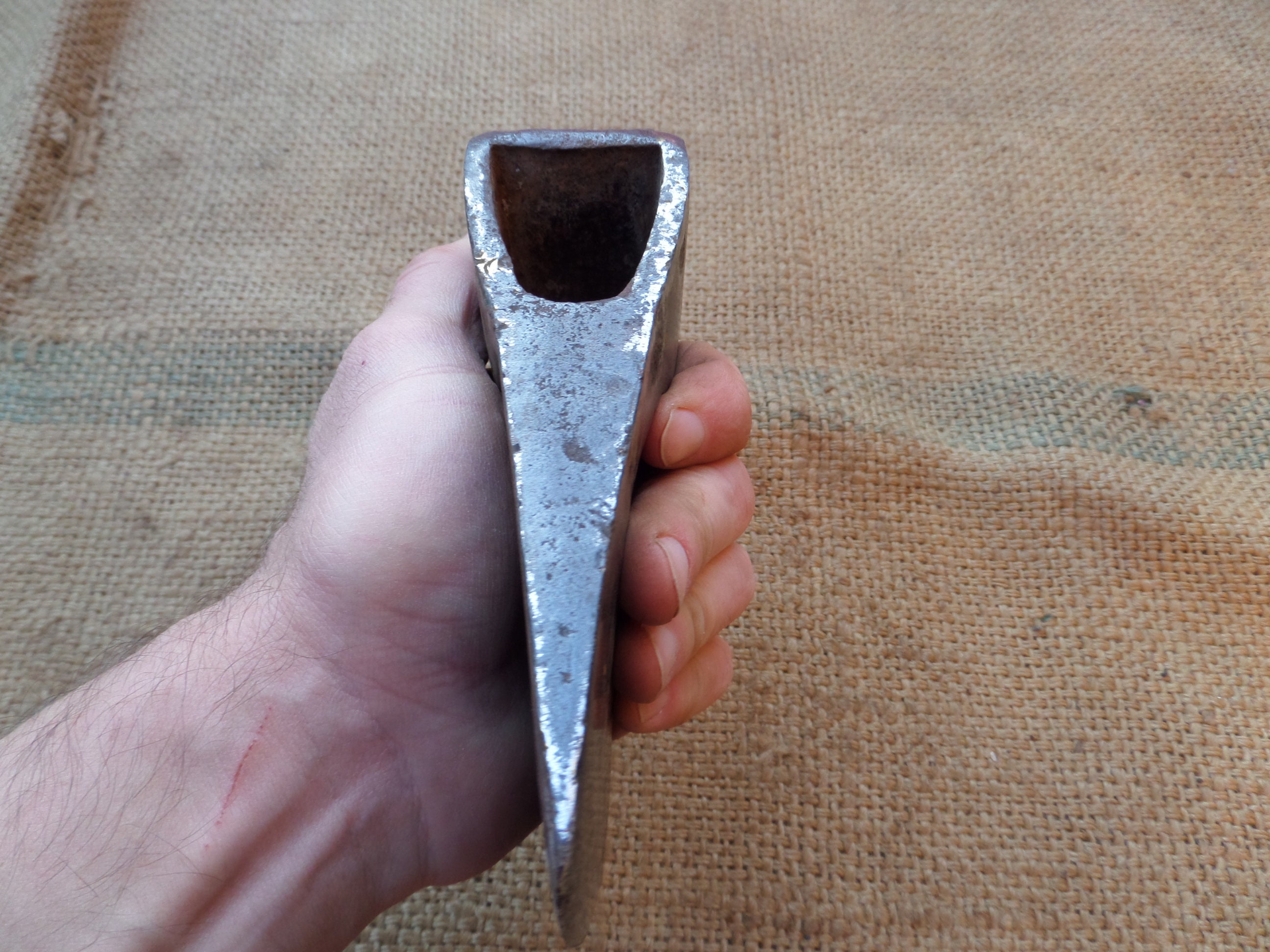 Antique Hand Forged Bearded Axe Head Vintage Hatchet Felling Splitting ...