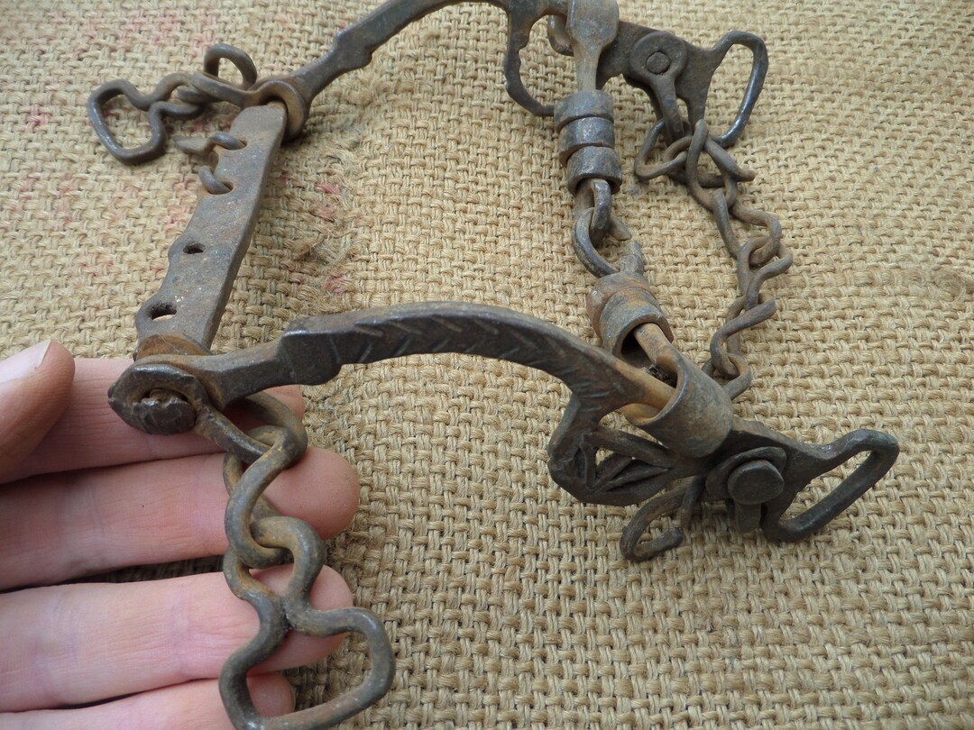 Antique Decorated Horse Harness Bit Ottoman Empire Hand Forged Iron ...