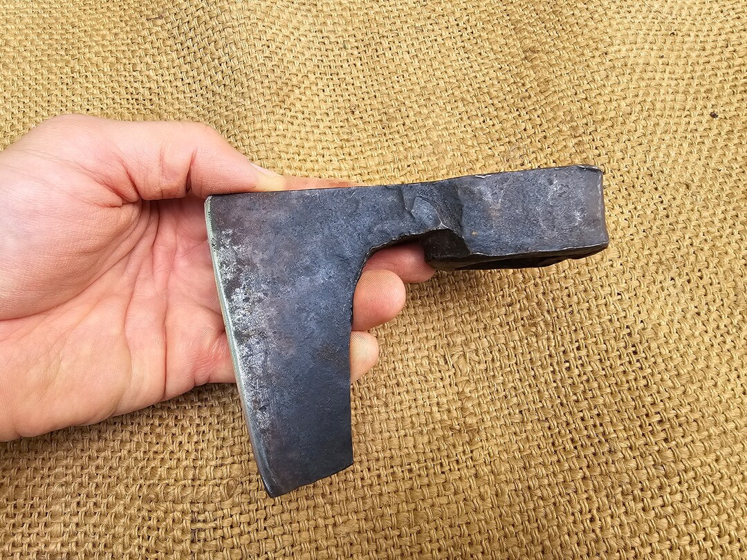 Small Vinage Hand Forged Bearded Axe Head Viking Hatchet Bushcraft ...