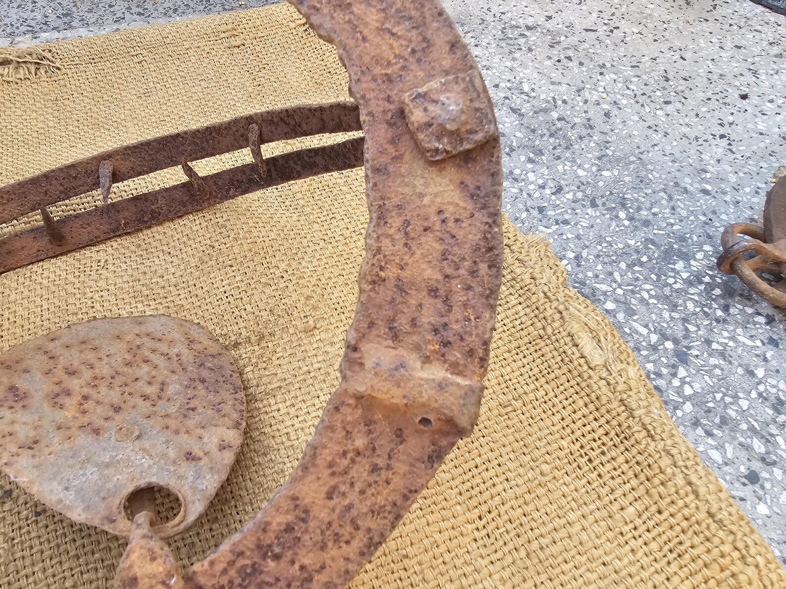 Antique 19th Century Vintage Animal Trap Wrought Iron Blacksmith Hand ...