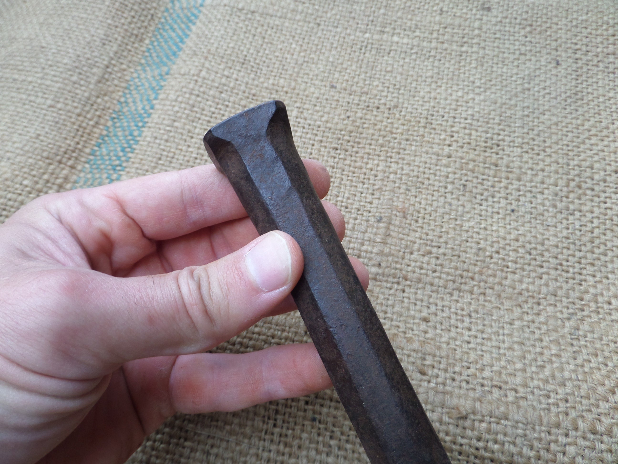 Antique Vintage Scythe Sickle Sharpening Peening Anvil Blacksmith Hand ...