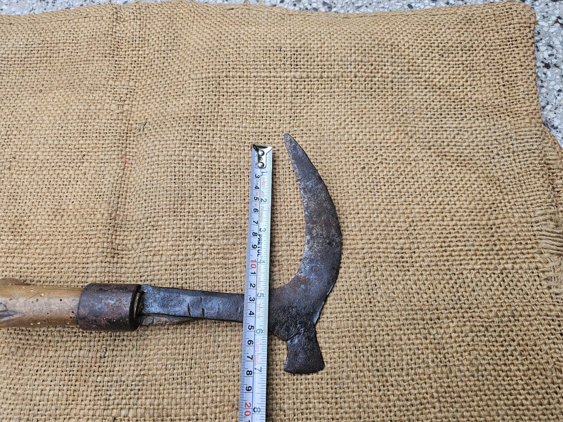 Small Antique Billhook Hand Forged Vintage Tool Axe Faschineknife - Etsy