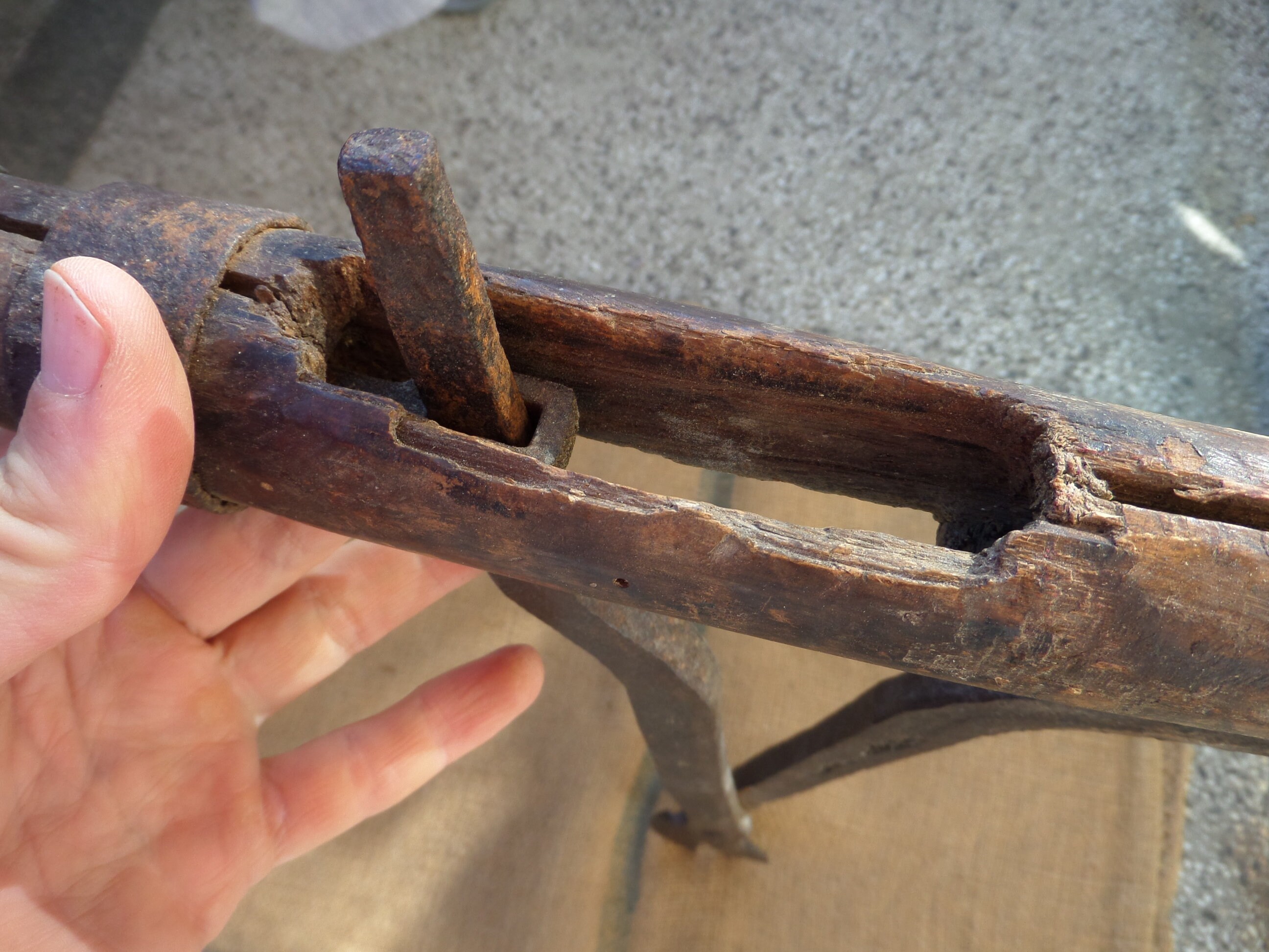 Scarce Huge Antique Hand Auger Drill Wheelwright's Reamer Wagon Hub ...