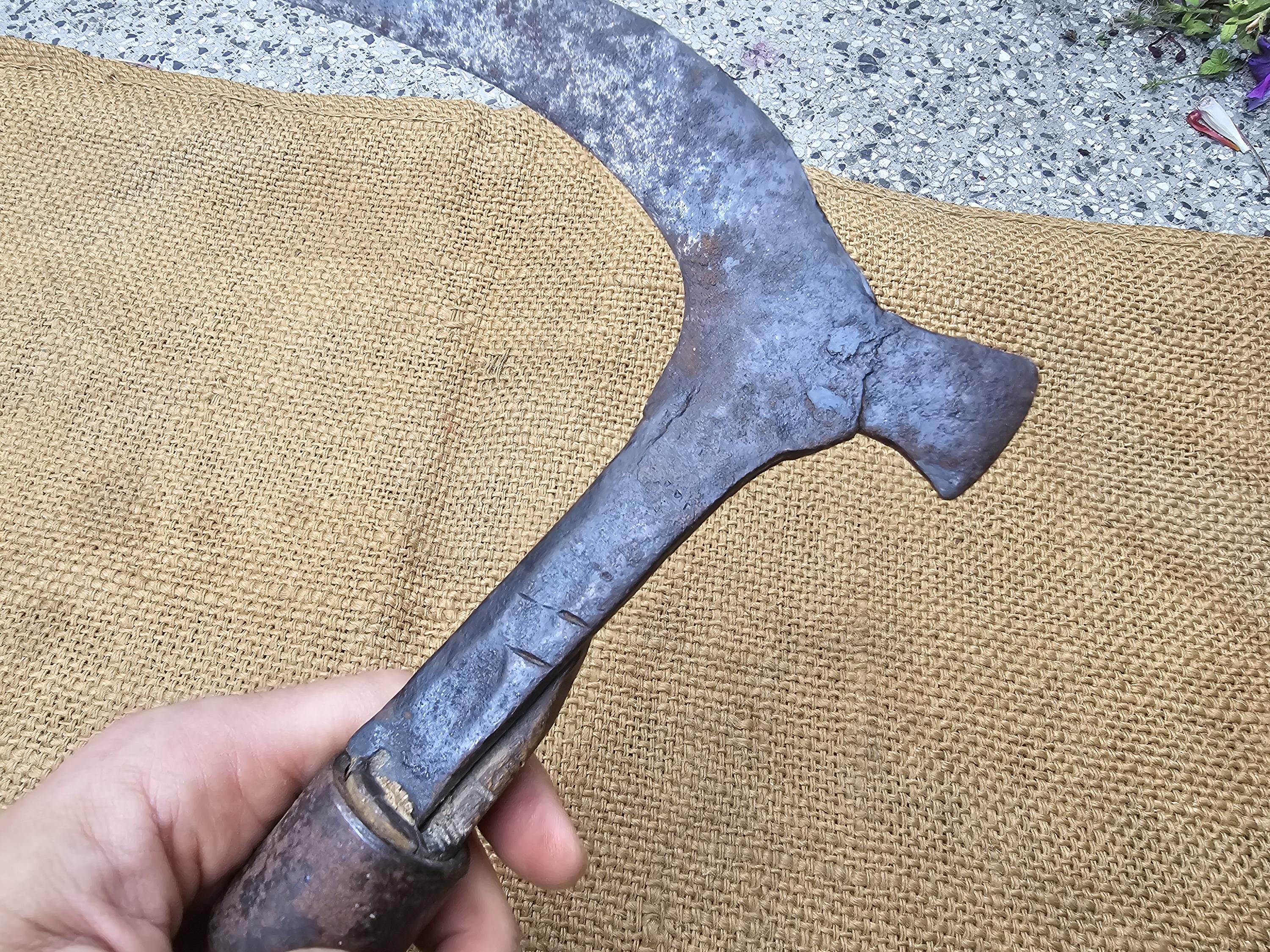 Small Antique Billhook Hand Forged Vintage Tool Axe Faschineknife - Etsy